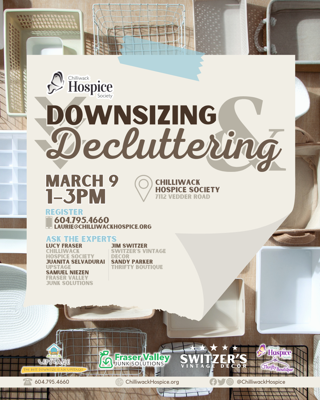 Downsizing and Decluttering Presentation – Chilliwack Hospice Society